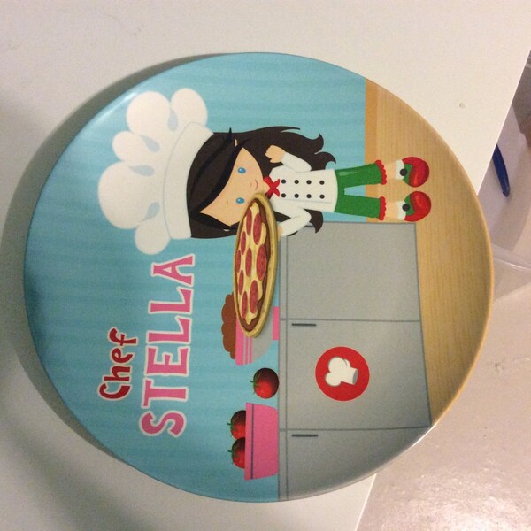 Little Chef Plate and Bowl Set - Personalized Plastic Children Plate ...