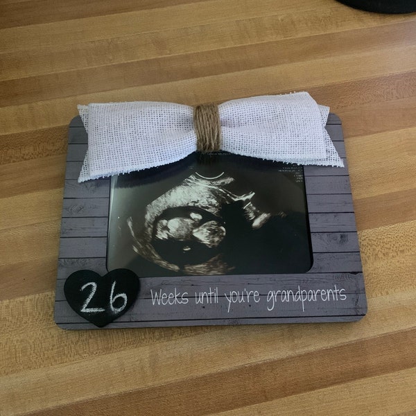 Baby Announcement New Grandparents Parents Baby Countdown Frame for ...