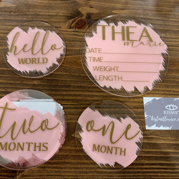 Acrylic Newborn Baby Birth Announcement Birth Announcement Sign Birth ...