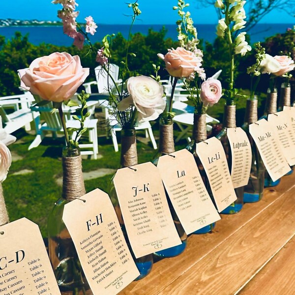 Seat Reservation Tags Cards - Wedding Ceremony Seating - Blessing Seat ...