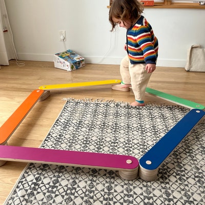 Montessori Balance Beam, Balance Beam Kids, Montessori Toy, Balance ...