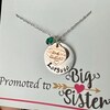 Big Sister Necklace, Big Sister Gift, Personalized Big Sister Necklace ...