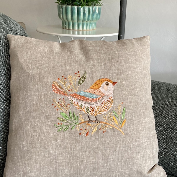 Nightingale Bird Embroidery Designs, Fall Vibes Machine Embroidery ...