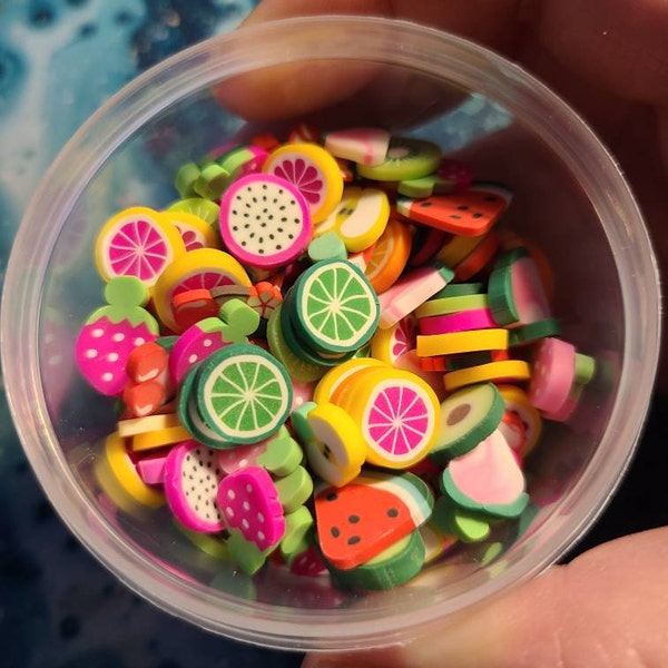 10mm Polymer Clay Fruit Slices, Nail Art Slice Sprinkles, Faux Fruit ...