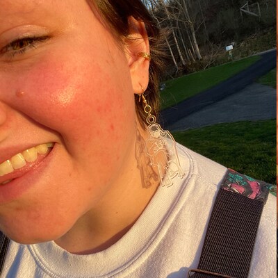 Triple Stacked Conch Hoop Clicker With Twist, Gold Conch Earring, 16 ...