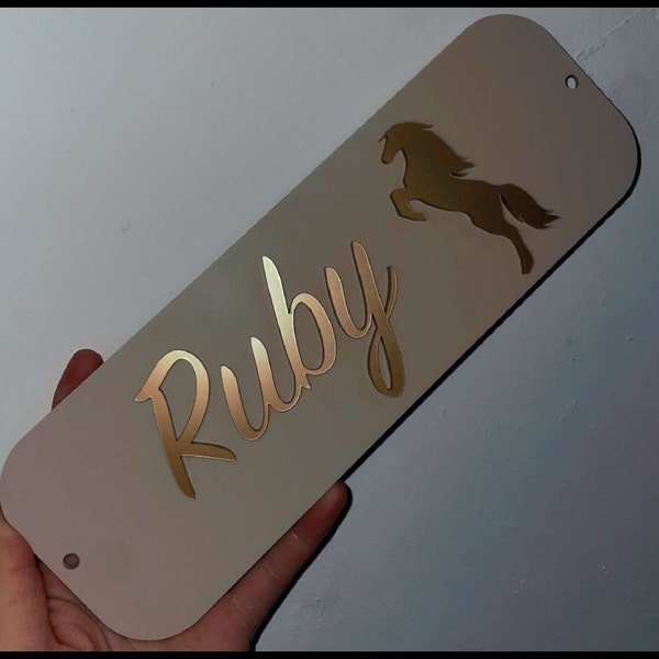 Stable Sign | Acrylic Stall Name Plate | Horse Door Sign - Etsy