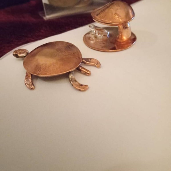 SEA TURTLE, MINIATURE Handmade, Copper Penny Sea Turtle, Sculpture ...