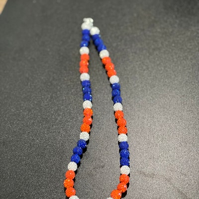 Solid Bling Baseball Necklace Red Solid Red Drip Bling Drip Necklace - Etsy