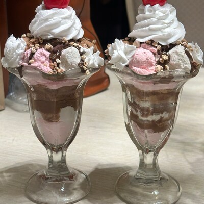 Fake Ice Cream Sundae Fake Hot Fudge Sundeaice Cream Decor - Etsy