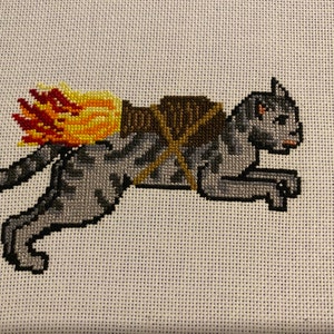 Medieval Bomb Cat - 16th Century -illumination - Cross Stitch Pattern ...
