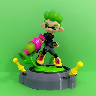 Splatoon Splat Bomb, 3D Printed in TPU and PETG Plastic With Acrylic ...