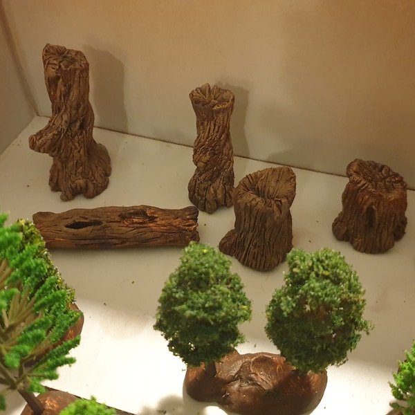 Painted Dnd Tree Stumps | Miniature Tree Trunks | Dungeons and Dragons ...