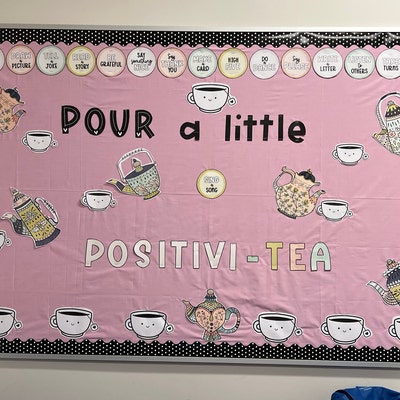 Kindness Matters Positivitea Bulletin Board Kit for Counseling Offices ...