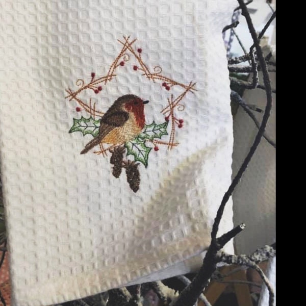 Christmas Robin Machine Embroidery Designs Instant Download 4x4 5x5 6x6 ...
