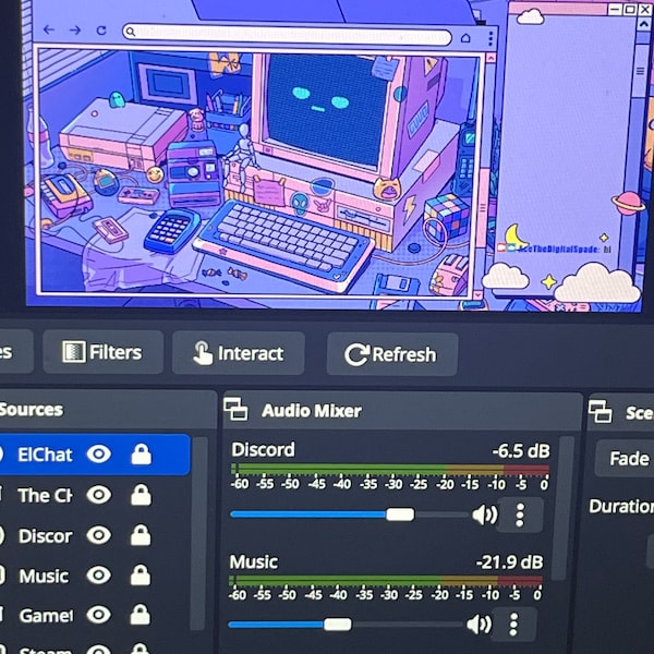 Retro Computer Stream Overlay Package: Animated Twitch Screens (digital ...