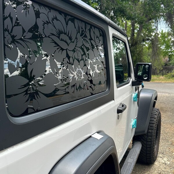 Fits 2011-2023 Dodge Charger Quarter Window Flowers Floral Decal ...