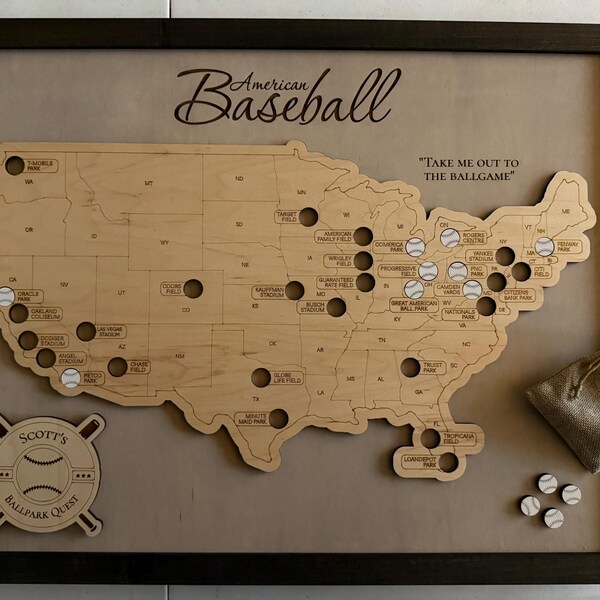 Baseball Stadium Map, Baseball Map, Pro Baseball Stadium Tracker ...