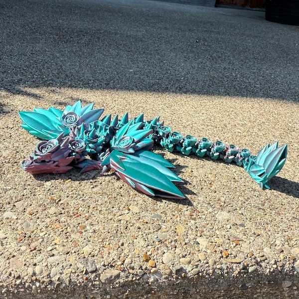 3D Printed Articulated Gingerbread Dragon – Holiday Decor - Multicolor ...