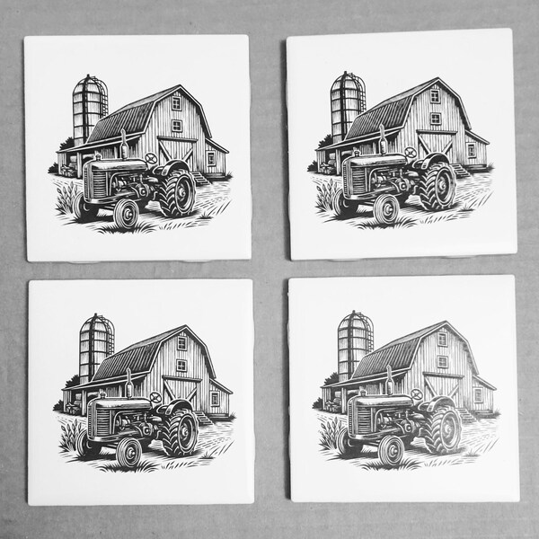Rustic Barn With Tractor SVG File - Old Farm Barn Vector Images ...