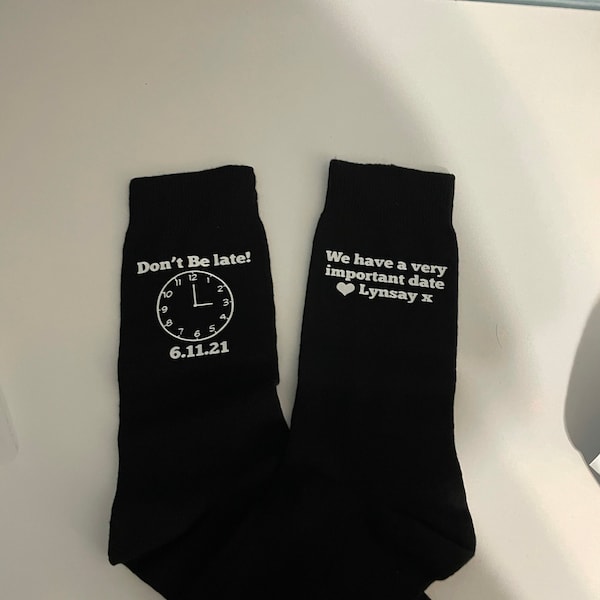 Personalised Custom Text Socks – Add Name or Message – Funny Gift for ...