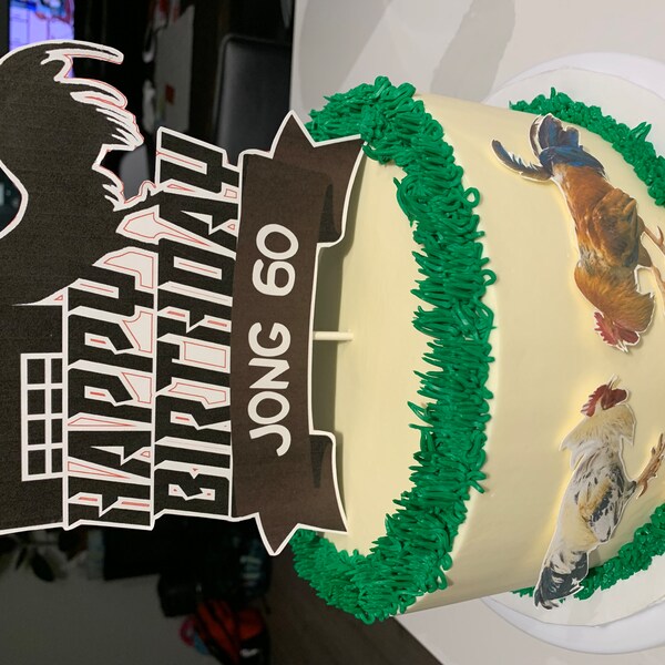 DIGITAL Rooster Cake Topper, Rooster Birthday Cake Topper, Rooster ...