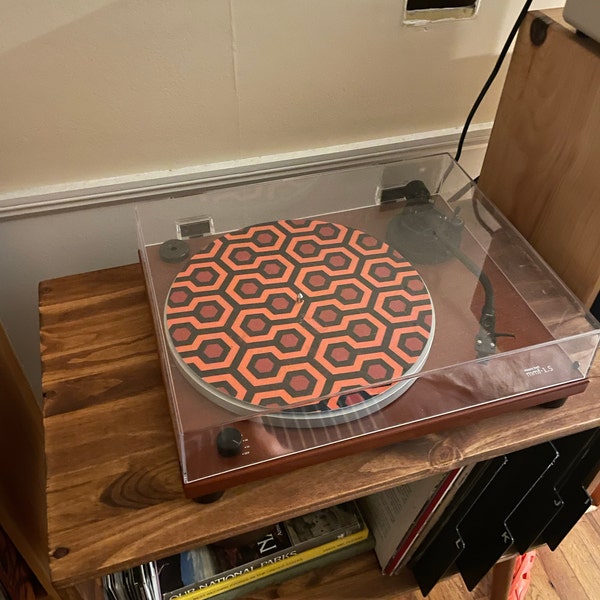 Overlook Hotel Pattern Turntable Slipmat - 12" LP Record Player, DJ Slipmat- 16oz Felt W/ Glazed ...