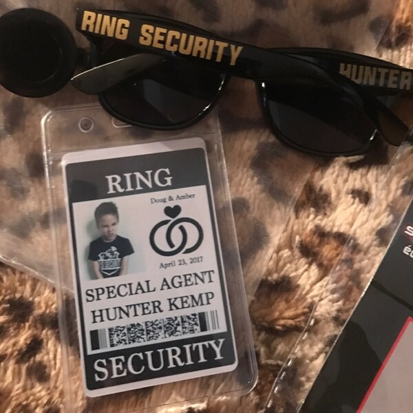 Ring Security ID Badge Set With Sunglasses and Add-on Items - Wedding ...