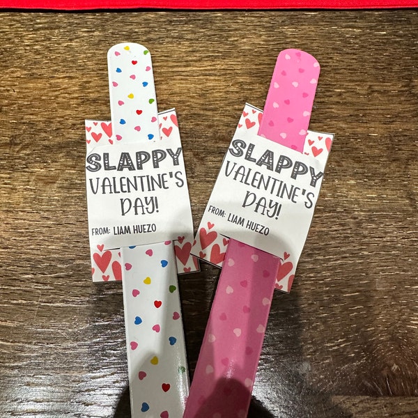 Editable Slap Bracelet Valentine's Day Gift Tag, Slappy Valentine's Day ...