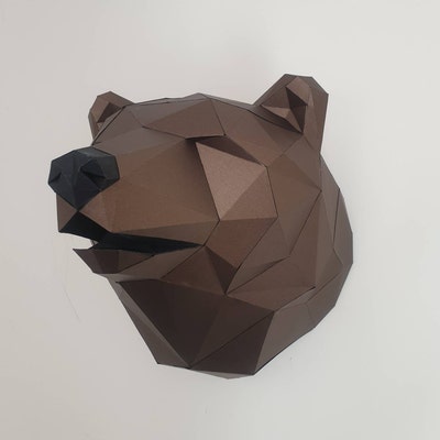 Bear Papercraft Sculpture, Printable 3D Puzzle, Papercraft Pdf Template ...