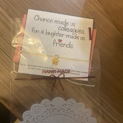 Colleagues to Friends Wish Bracelet Wish String Chance Made - Etsy