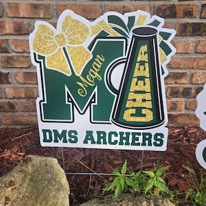 Personalized Cheer Squad Sign, Customize School or Team Name ...