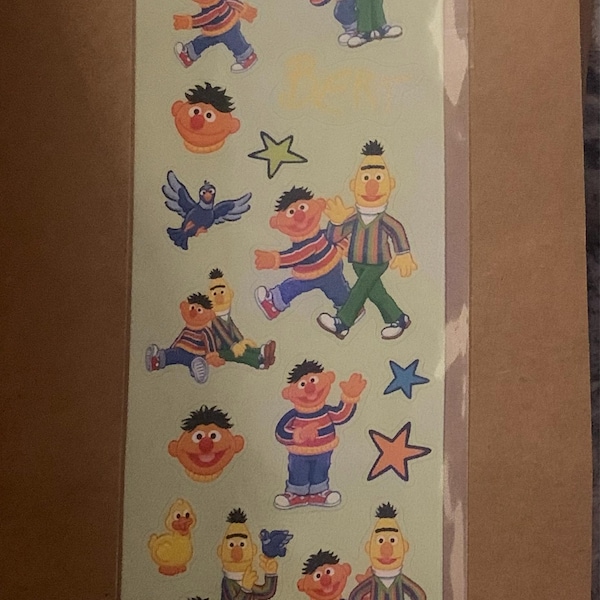 2019 Sesame Street Characters Sticker Sheet of Elmo, Cookie, Bert ...