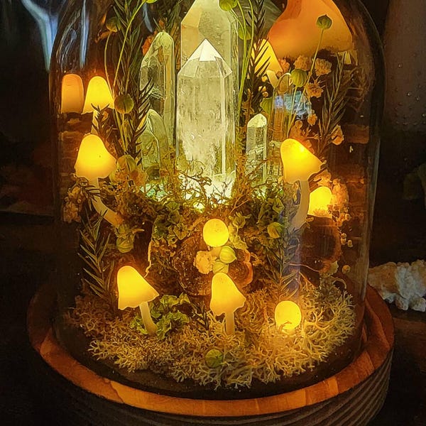 Glowing Crystal Pillars With Healing Properties, Enchanted Forest ...