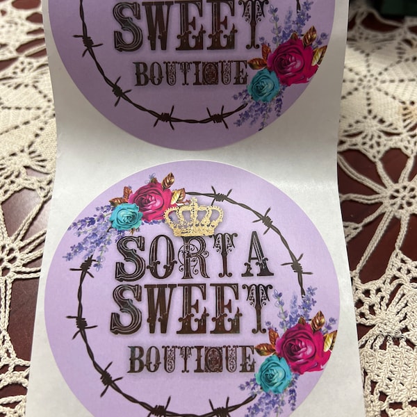 500 Custom Labels, Custom Stickers,logo Stickers,500 Labels-1000 Round ...