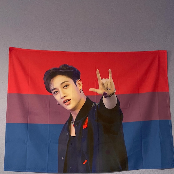 Itzy Yeji Rot Haar Foto Flagge Banner, Itzy Yeji Amerikanischer ...
