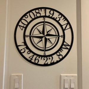 Compass Custom Outdoor Metal Wall Art Decor - Etsy