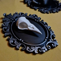 Gothic Victorian Raven Skull Frame "gabriel" – 3D Printed Dark Decor ...