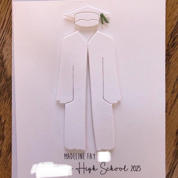 Personalized Graduation Card, Congratulations Graduate Card, Cap and ...