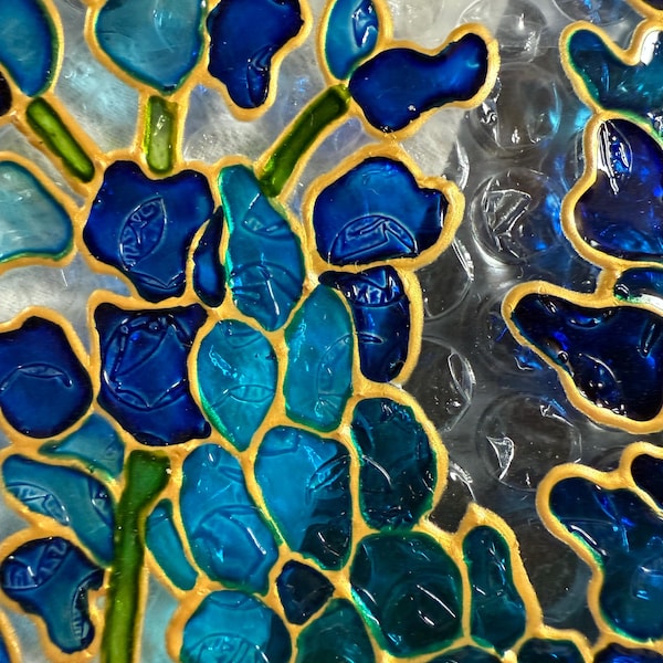 Texas Bluebonnet Suncatcher Stained Glass Window Hanging, Texas State ...