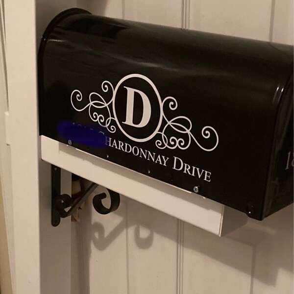Mailbox Decal #4 - Custom Personalized Vinyl Mailbox Decal - SET OF 2 ...