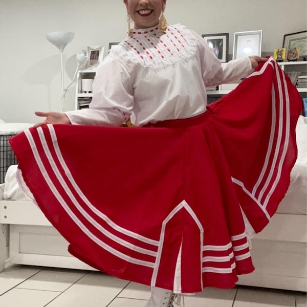 Polka Dancing Dress -mexican Traditional Handmade Dress - Made to Order ...