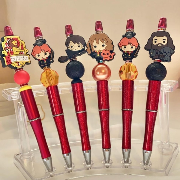 Beaded Fidget Pen or Pencil rainbow Silicone Beads Sensory Stress ...