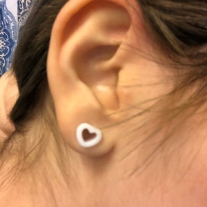 Day Love White Heart Shaped Ear Plugs Gauges Tunnels Hearts | Etsy