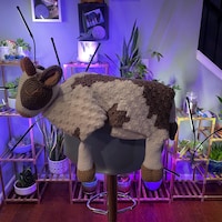 3in1 Farm Cow Folding Baby Blanket Crochet Pattern | C2C Graphghan Cow ...