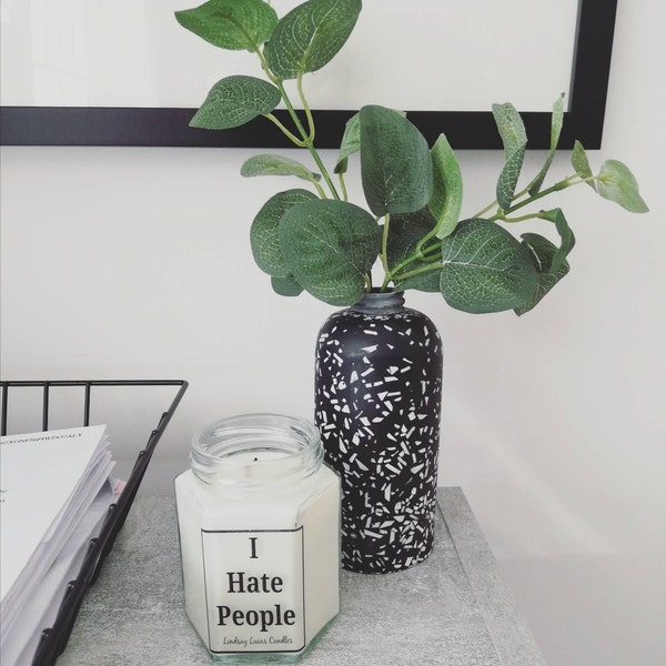 I Hate People Candle, Sarcastic Gift, Candle, Gift, Gift for Antisocial ...