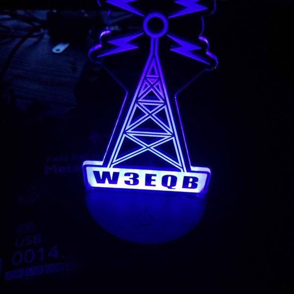 Antenna Tower Ham Radio Lighted on Air Callsign Display LED Amateur ...