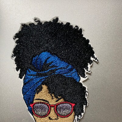Afro Woman Machine Embroidery Design, Black Girl Embroidery Design ...