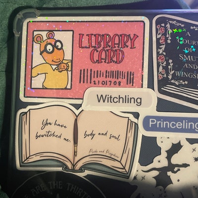 Arthur Library Card Sticker Kindle Sticker Bookish Sticker Book Lover ...