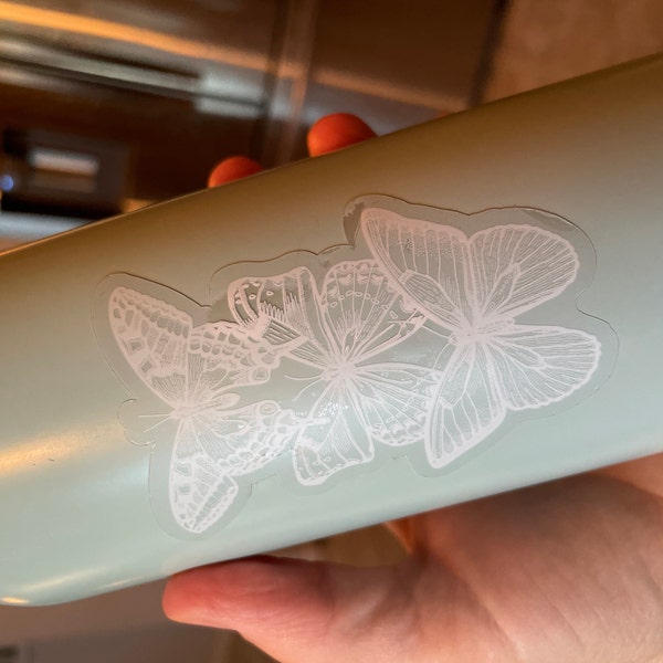 Periwinkle Florals Circle Sticker - Etsy