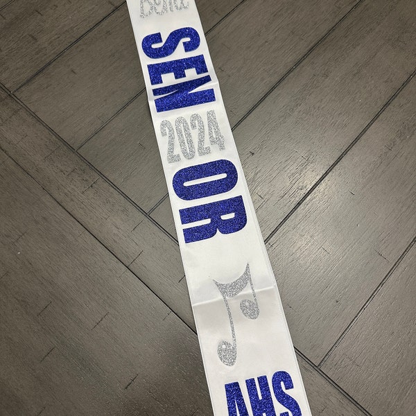 Music Senior Sash - Band Senior Sash - Chorus Senior Sash - Customize ...